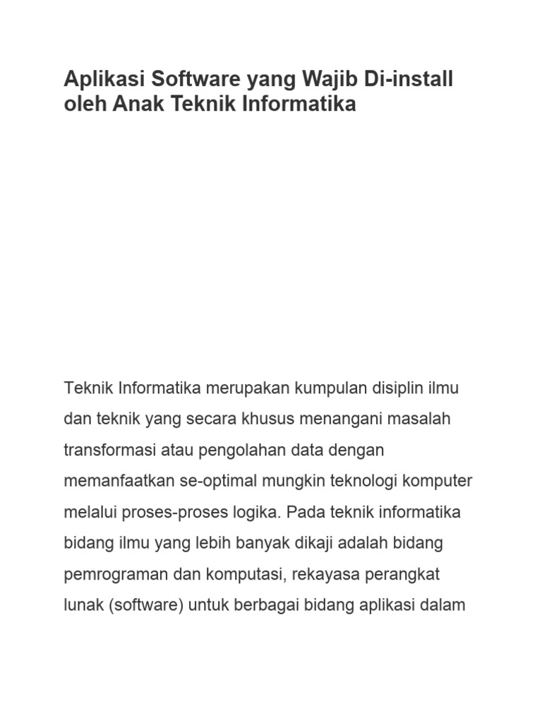Aplikasi Software Yang Wajib Di | PDF | Seni | Komputer