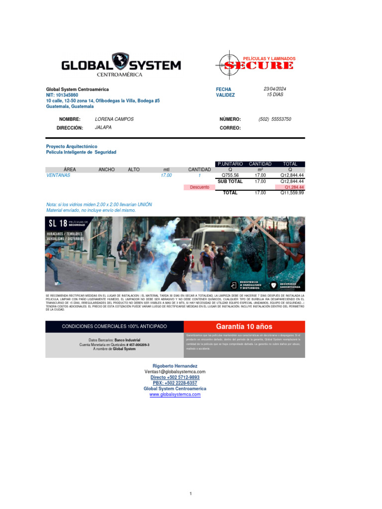 1 SL 18, Env - Lorena Campos, 23-04-2024. | PDF