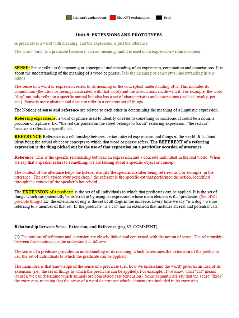 Semantics Units 8 | PDF | Semantics | Concept