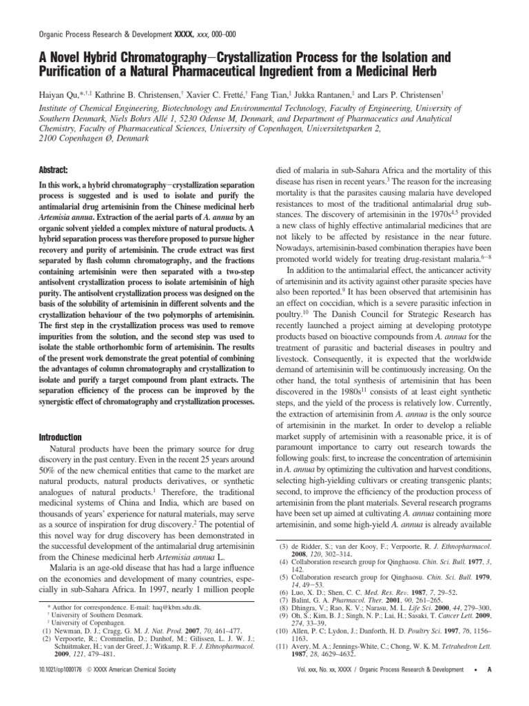 Crystallization Org Process 2010 Qu | PDF | Thin Layer Chromatography ...