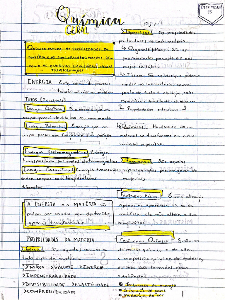 Resumo Introdução à Química Geral Pdf