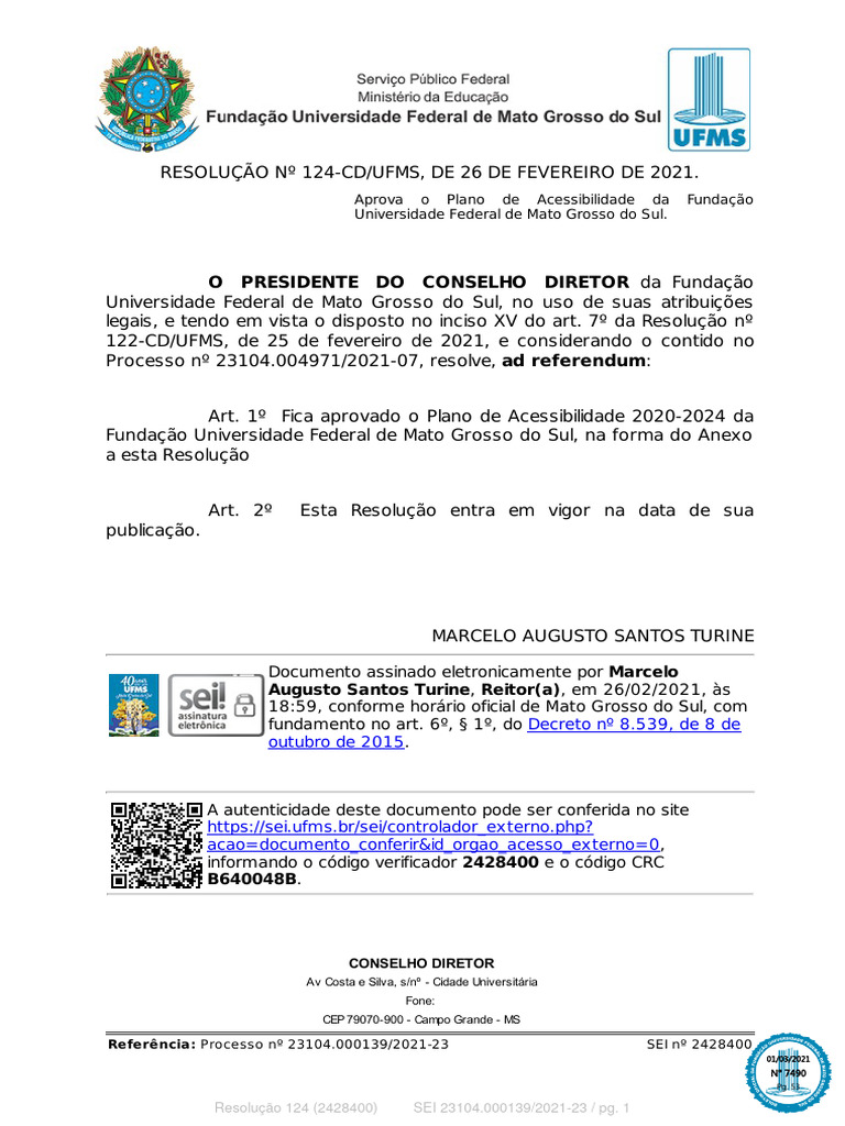 124 Aprova o Plano de Acessibilidade (5) | PDF | Acessibilidade ...