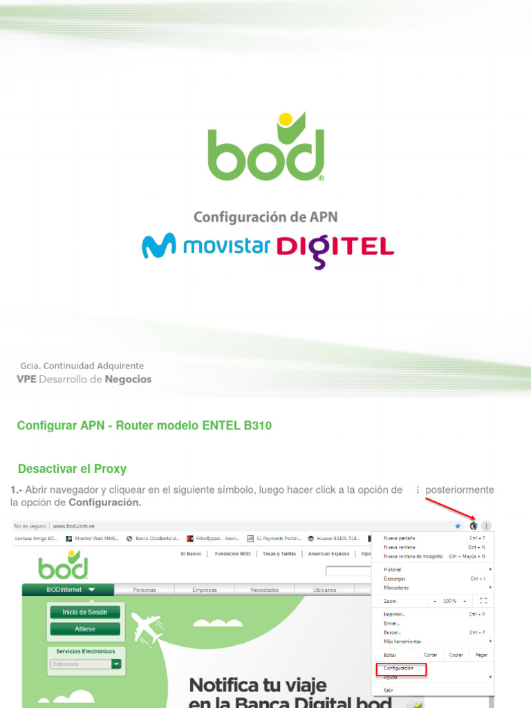 Configurar APN Movistar - Digitel | PDF | Servidor proxy | Enrutador ...