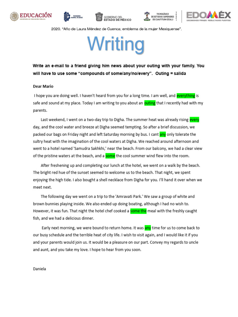 Practice 4 Writing - Sandoval Montes Rosa Daniela | PDF