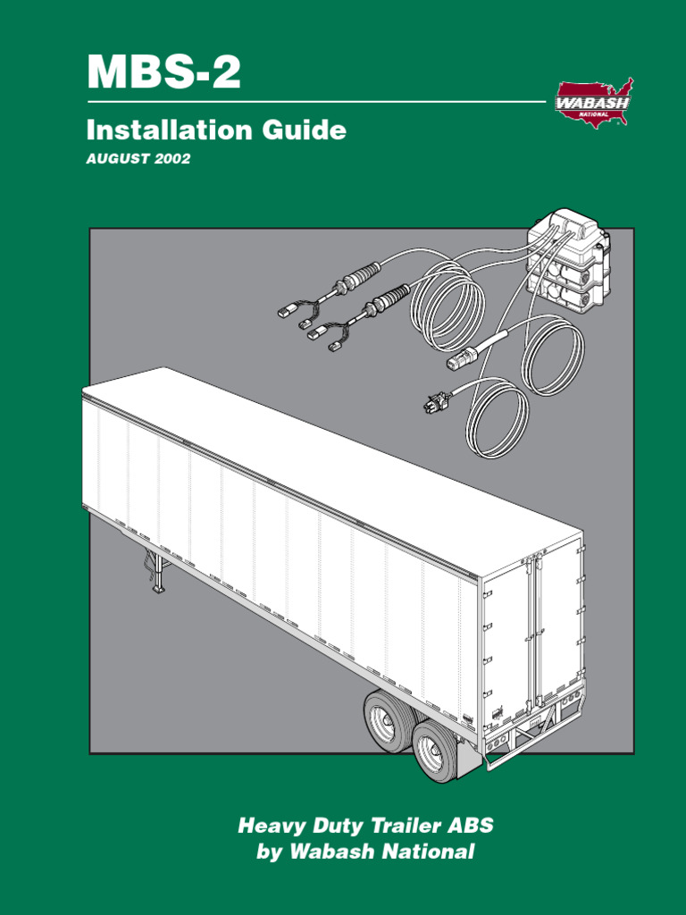 Wabash Trailer Abs Module mbs-2 | PDF | Anti Lock Braking System | Trailer (Vehicle)