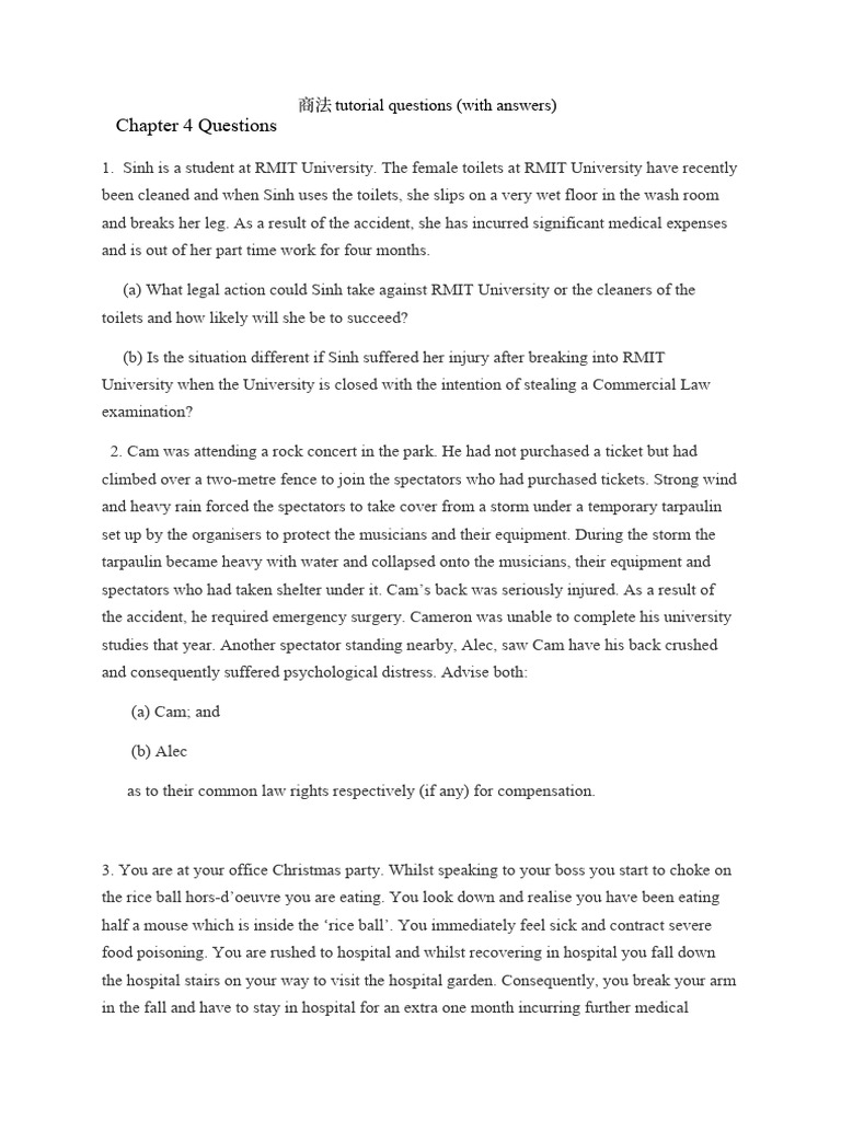 商法tutorial Questions 大全 | PDF | Partnership | Banks