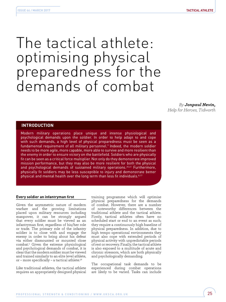 The Tactical Athlete | Download Free PDF | Physical Fitness ...