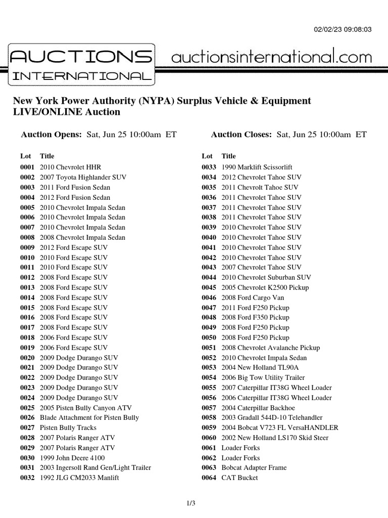 Auctions International-Catalog | PDF | Pickup Truck | Chevrolet