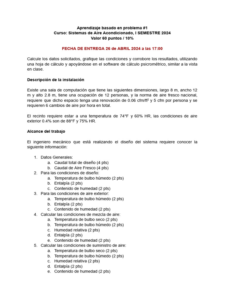 Tema 2 - ABP#1 | PDF | Humedad | Aire acondicionado