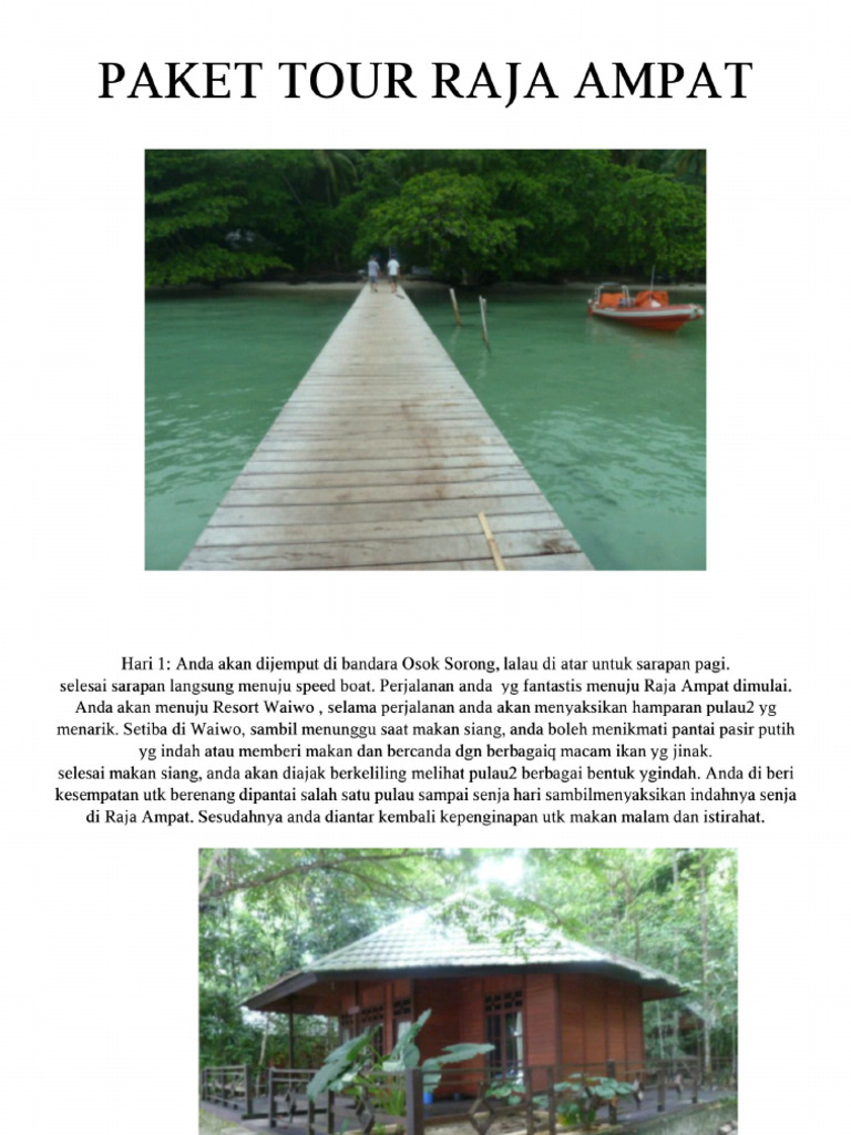 Paket Tour Raja Ampat | PDF