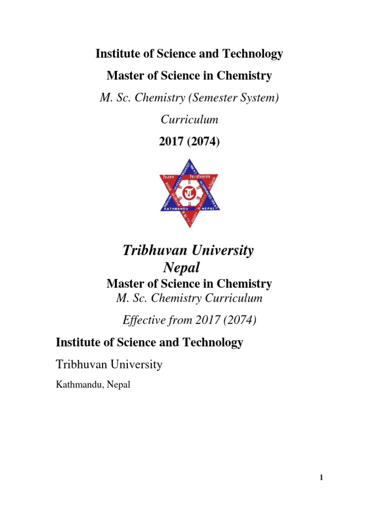 M.Sc. Chemistry Curriculum Overview | PDF | Chemical Reactions | Atomic ...