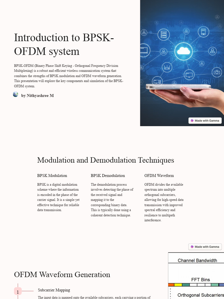 Introduction To Bpsk Ofdm System Pdf Orthogonal Frequency Division