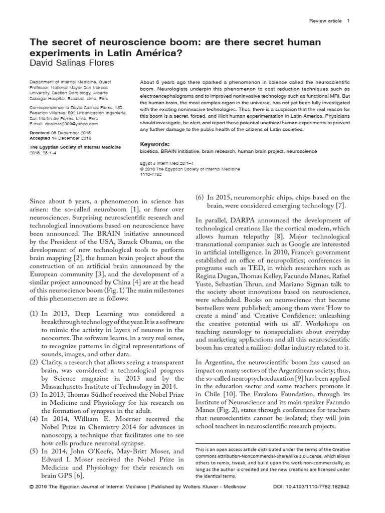 The Secret of Neuroscience Boom Are There Secret Human Experiments in ...
