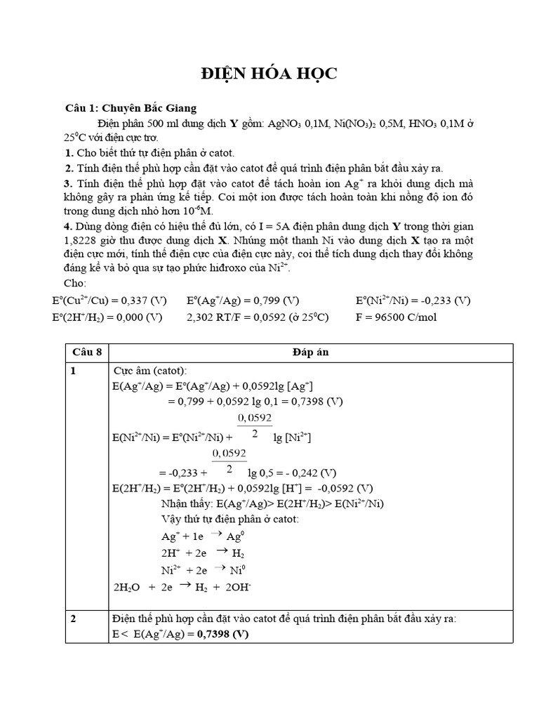 Điện hóa | PDF