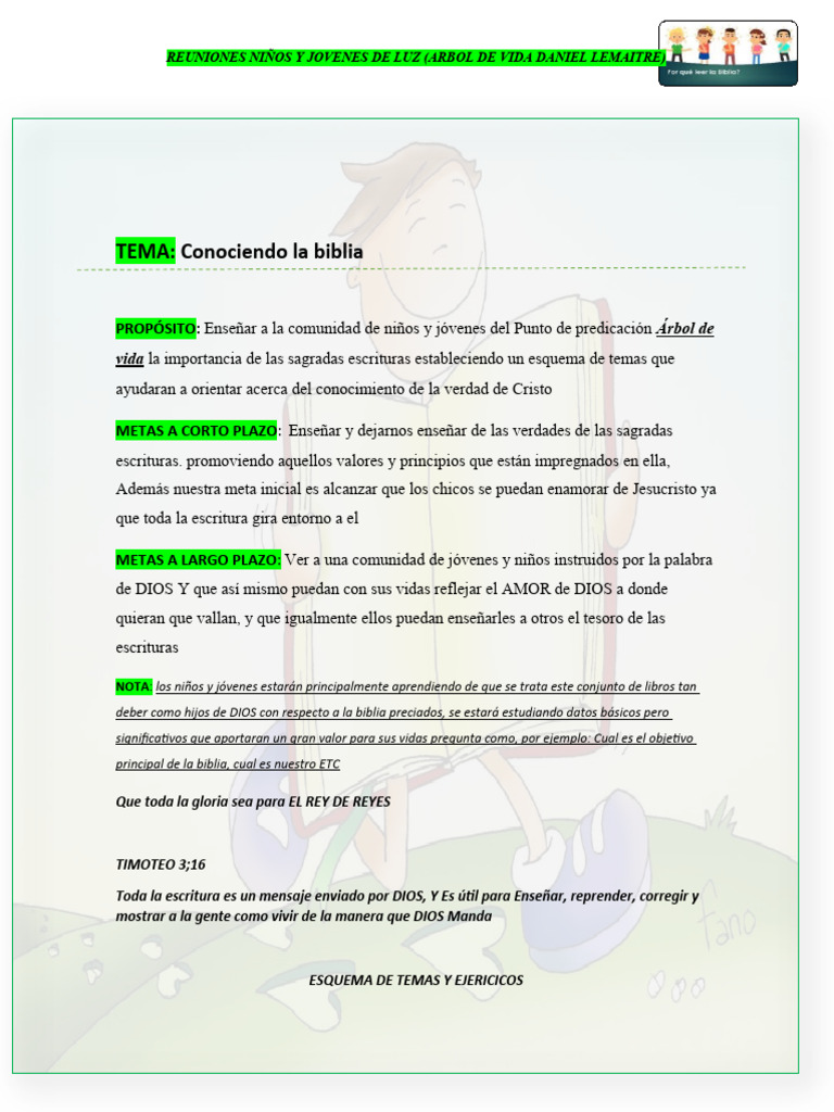 CONOCIENDO LA BIBLIA REUNIONES DE NIÑOS Y JOVENES | Descargar gratis ...