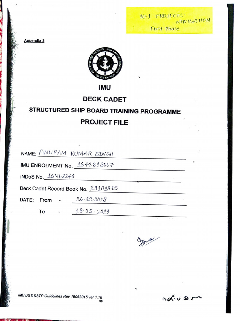 Deck Cadet Navigation Training Projects | PDF | Navigation
