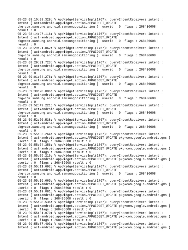 Appwidget History Log1 | PDF