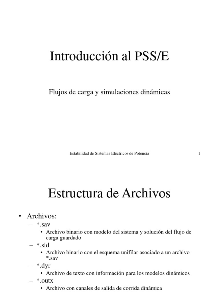 Presentación PSSE-v2 | PDF | Transformador | Ingeniería Informática