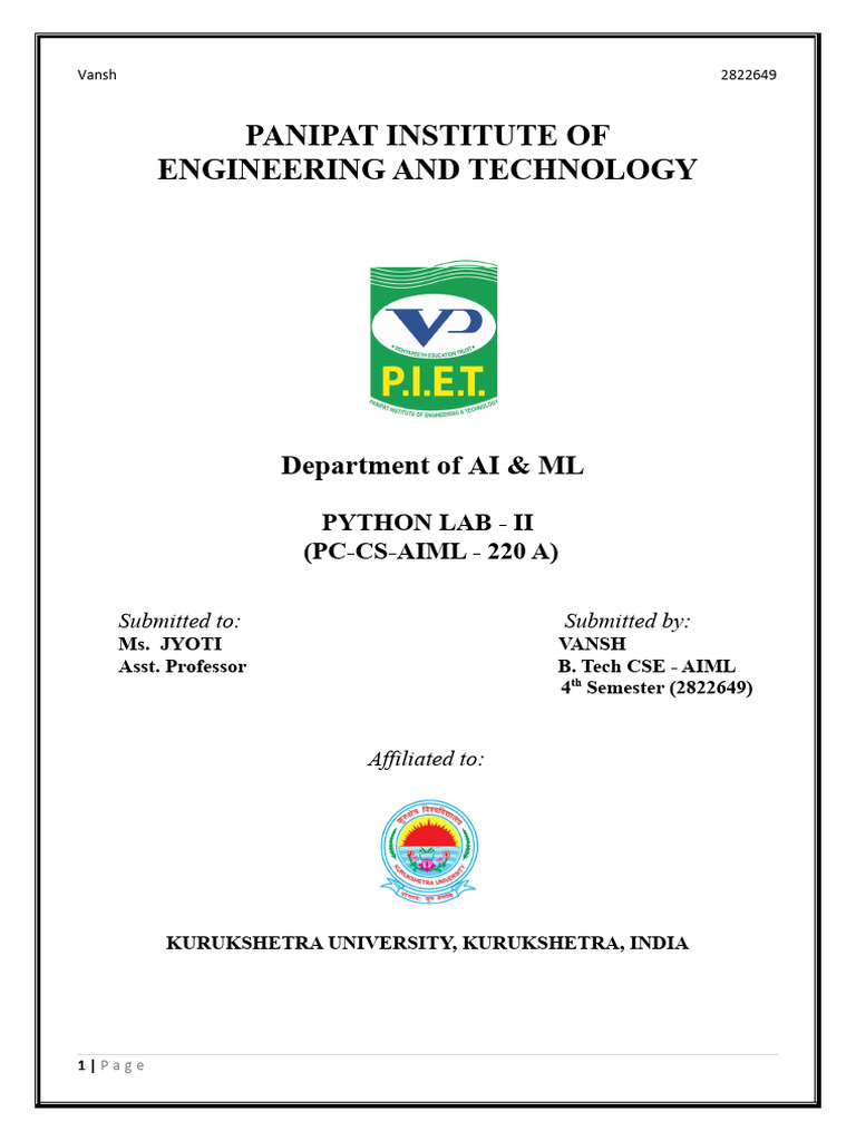 Python Lab fileVANSH-1 | PDF | Computer Programming | Mathematics Python Lab fileVANSH-1 | PDF | Computer Programming | Mathematics