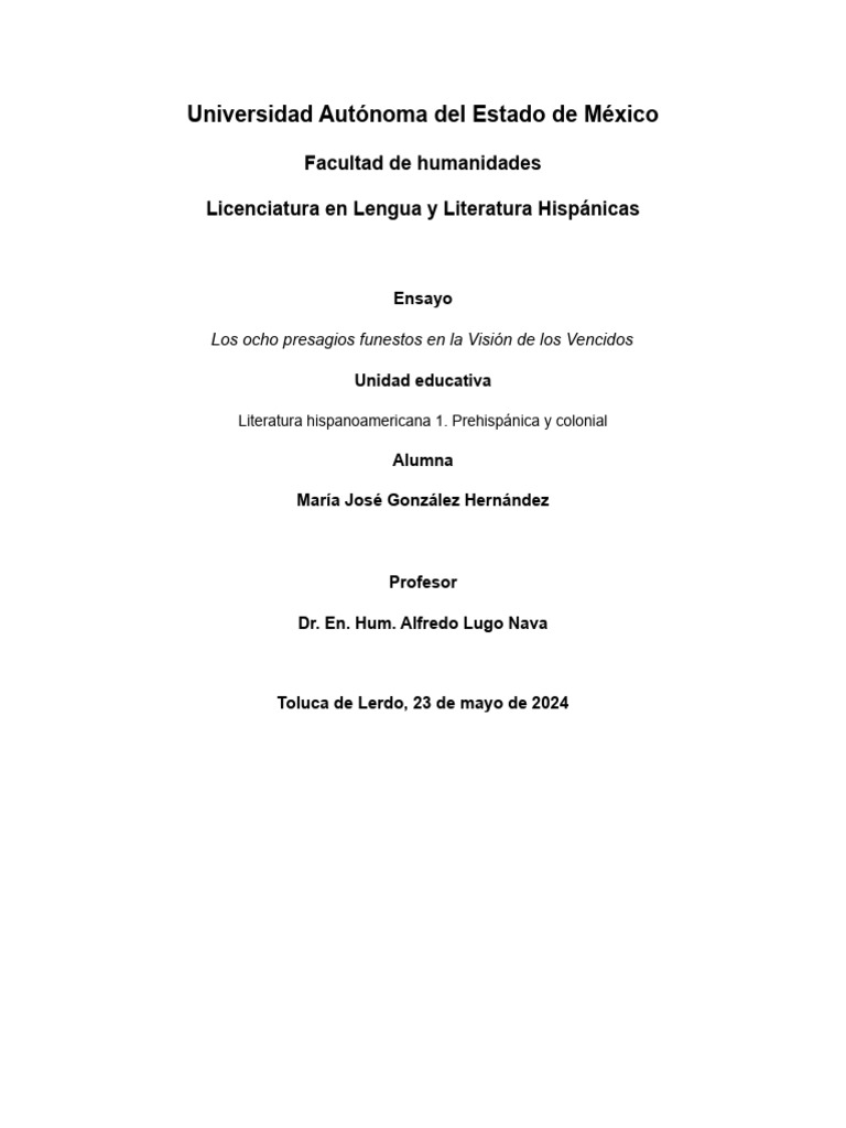 Presagios Funestos - Hispanoamericanas | PDF | Relámpago | azteca