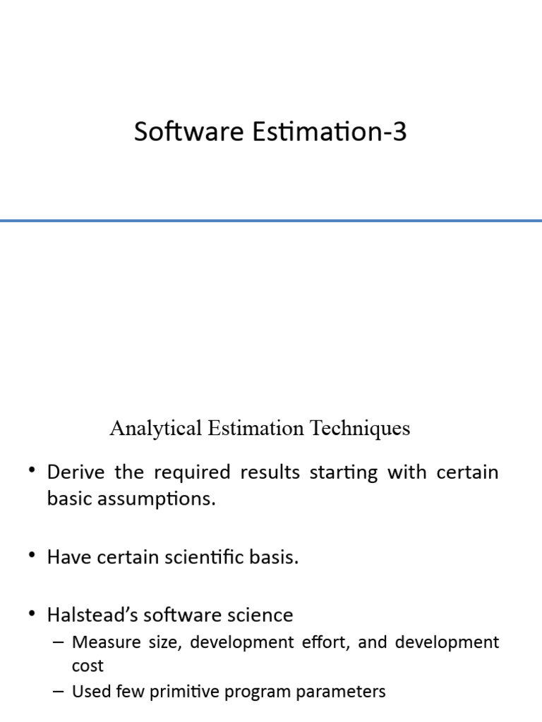 Software Estimation-3 | PDF | Computer Programming | Computer Engineering