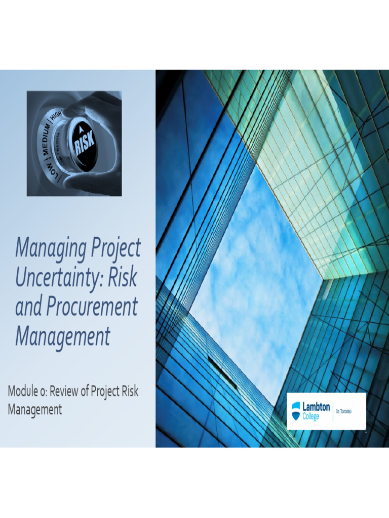 Managing Project Uncertainty: Risk and Procurement Management | PDF ...