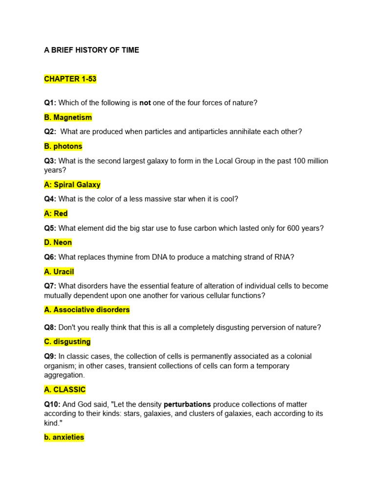 A Brief History of Time | PDF