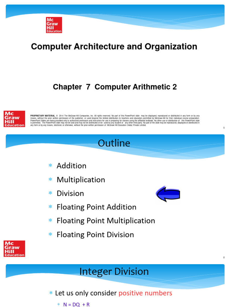 Chapter 07 Computer Arithmetic 2 Pdf Division Mathematics Computer Science