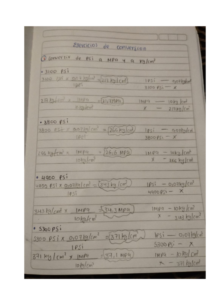 ejercicio de conversiones | PDF