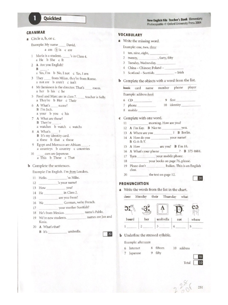 Quick Test | PDF