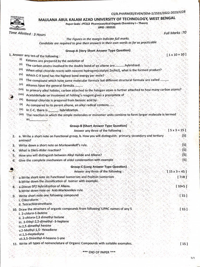 2nd Sem Final Question | PDF