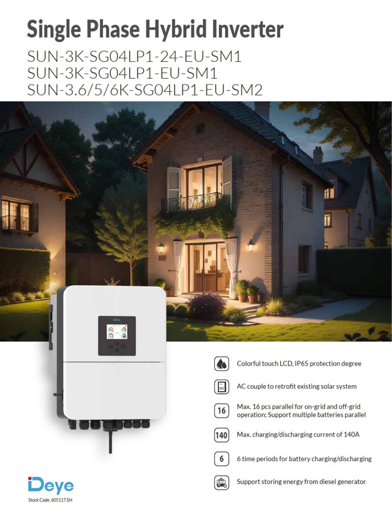 Datasheet - Sun 3 6k sg04lp1 sm1 - 240416 - en | PDF | Electrical Engineering | Power Engineering