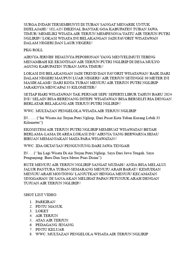 Surga Indah Tersembunyi Di Tuban Sangat Menarik Untuk Dijelajahi | PDF ...