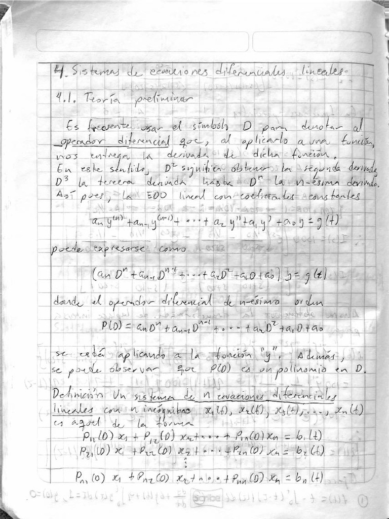 Tema 4 Sistemas de EDO Lineales | PDF