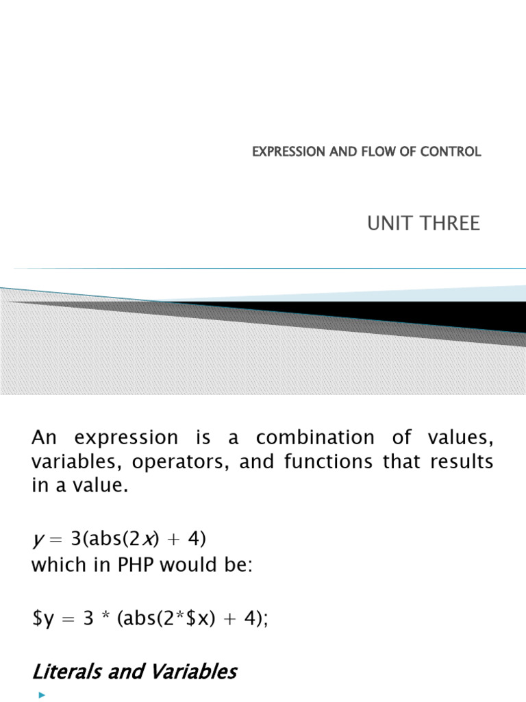 Unit Three PHP | PDF | Control Flow | Computing