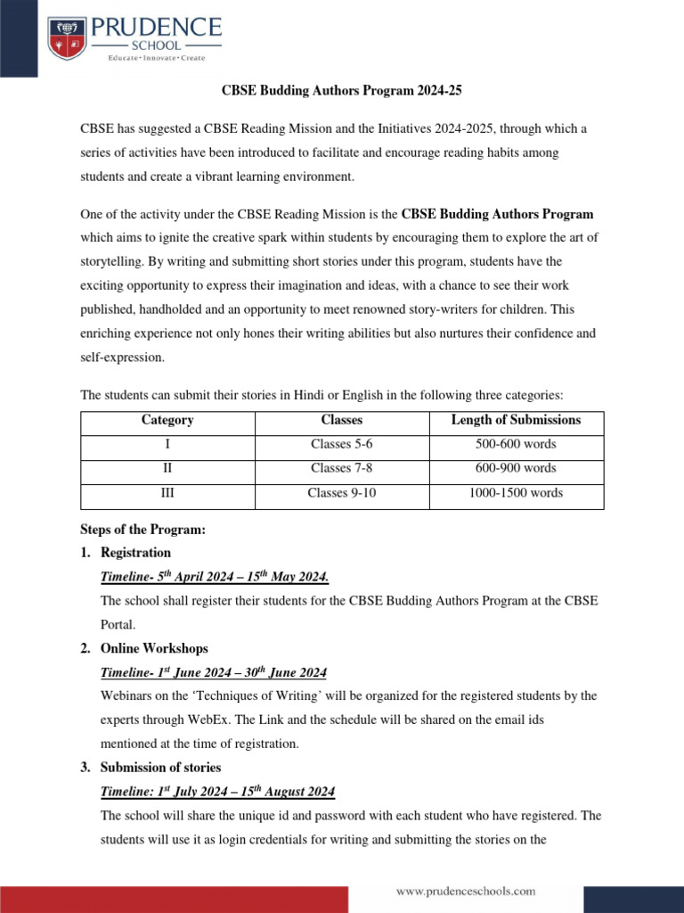 Budding Authors Programme - G9 & 10 | PDF | Human Communication