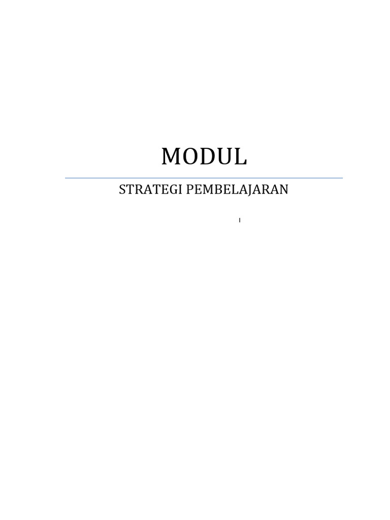 Modul Perkuliahan Strategi | PDF