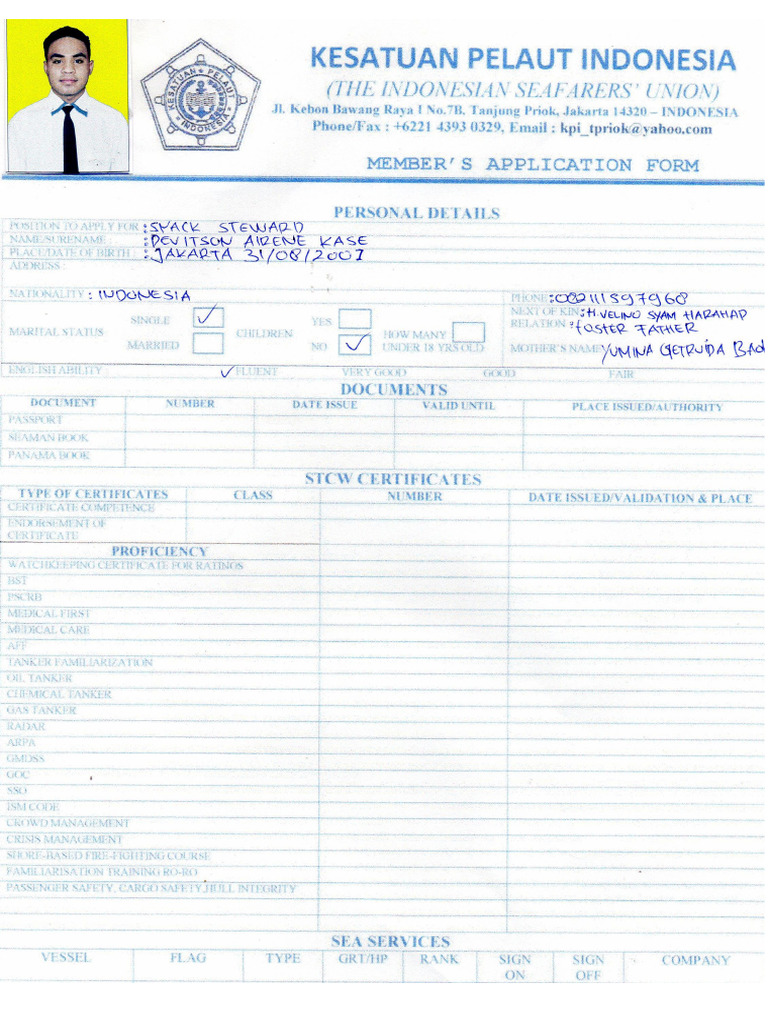 KPI_MEMBER_APP_FORM | PDF