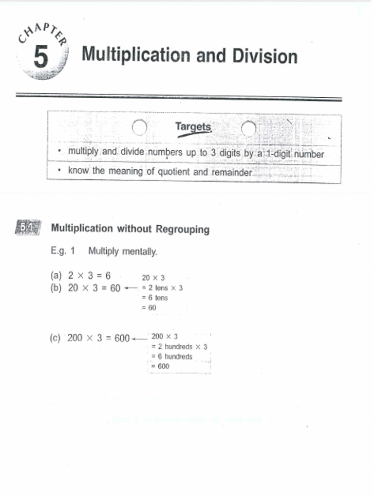 Chapter 5 Multiplication and Division | PDF