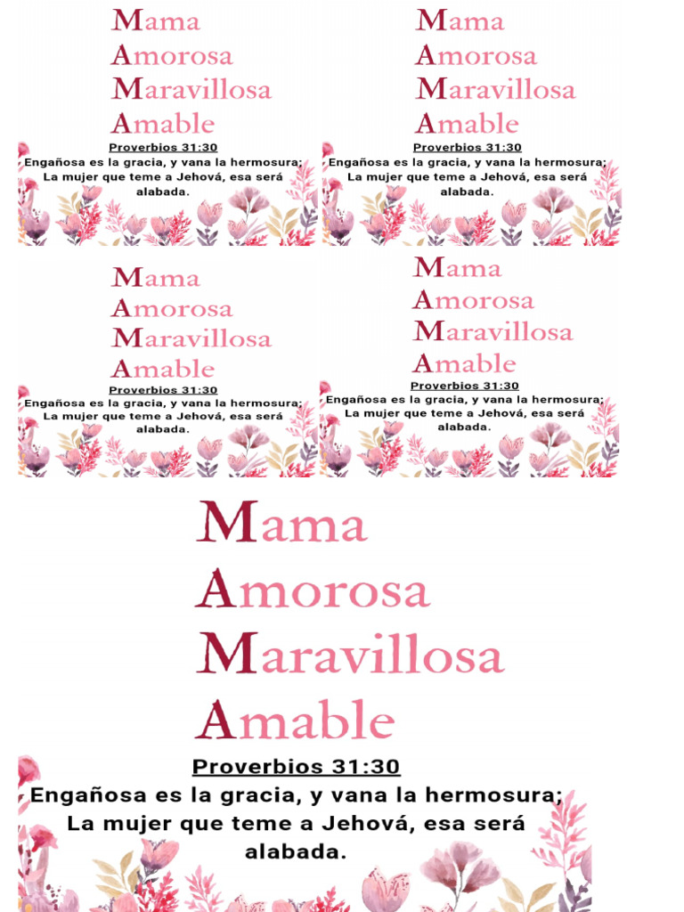 Dia De Las Madres Pdf