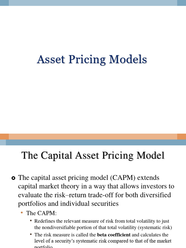 5_Asset pricing models | Download Free PDF | Capital Asset Pricing Model | Beta (Finance)
