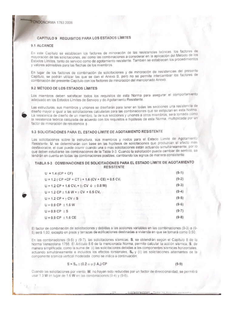 FONDONORMA 17532006 Espesores de Losa Nervada 1 Direccion Mediante ...