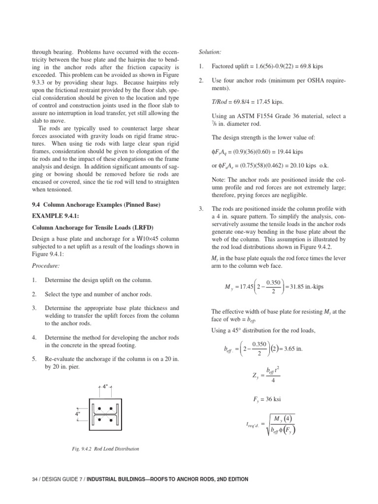 Column Anchorage Design Guide | PDF | Column | Mechanical Engineering