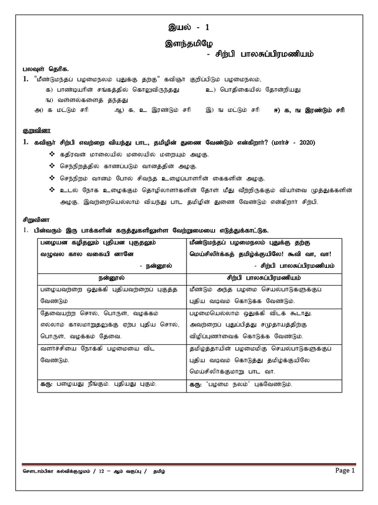 XII TAMIL LN 1 PDF