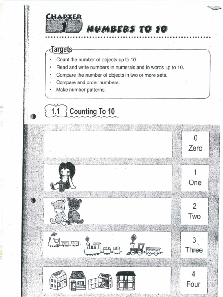 Chapter 1 Numbers To 10 | PDF