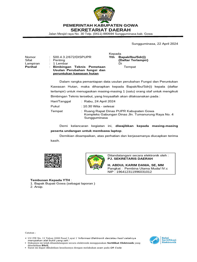 Contoh Surat Undangan Bimtek | PDF