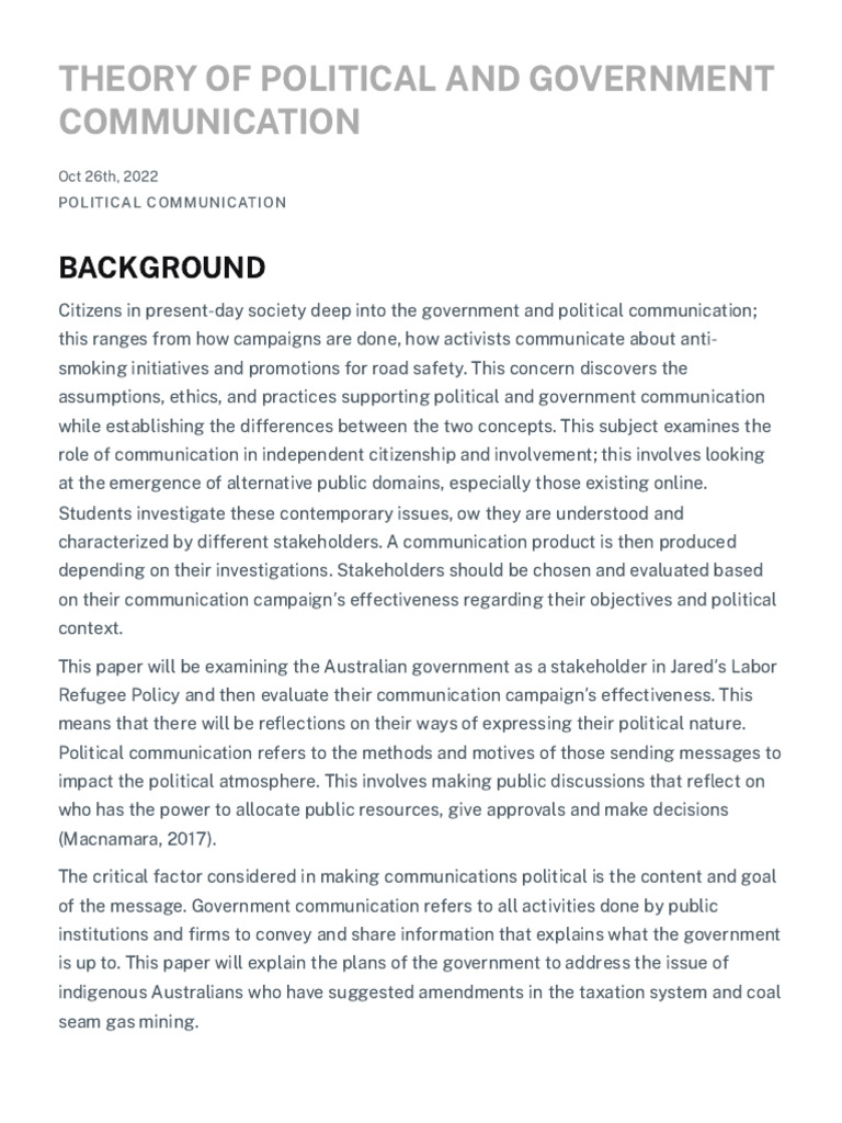 Political Communication Insights | PDF | Communication | Information