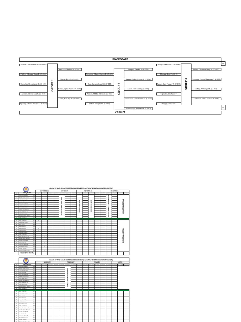 Seatplan G7 and G8 (Laboratory) | PDF