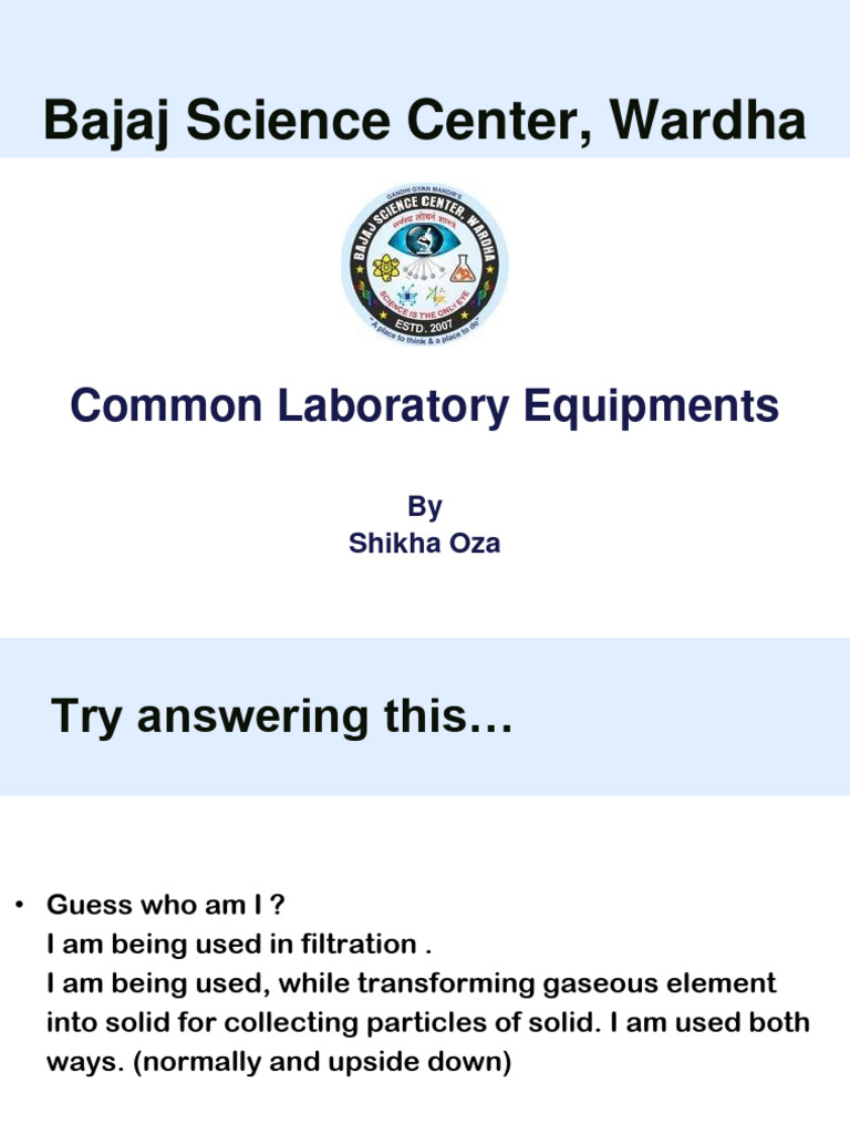 BSC, Common Lab Equipments | PDF | Materials