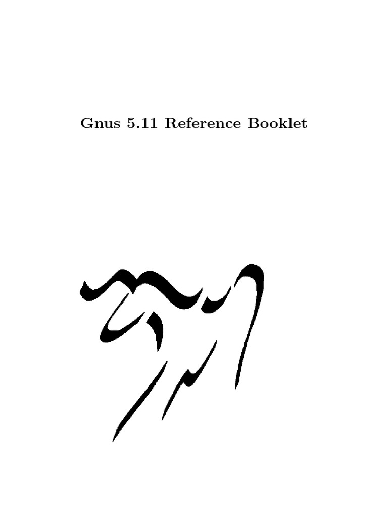 Gnus Booklet | PDF | Gnu